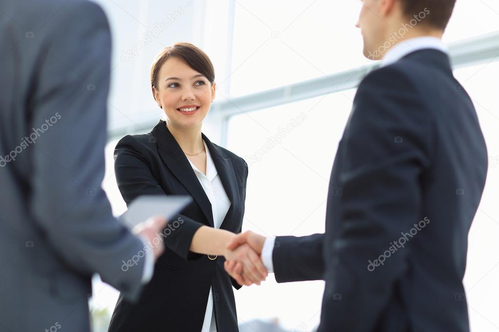 Two Business People Shaking Hands