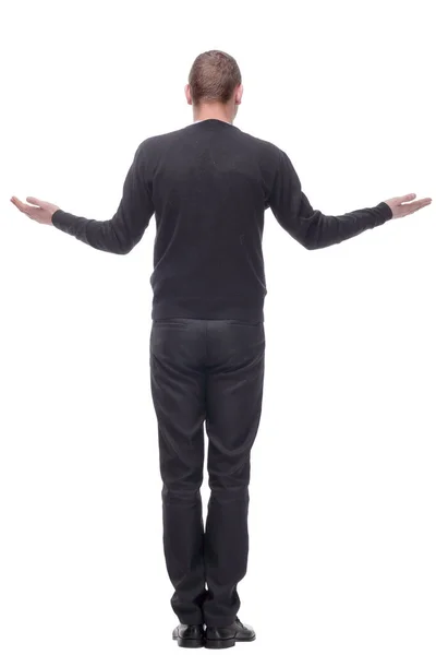 Man Standing Looking Over Shoulder