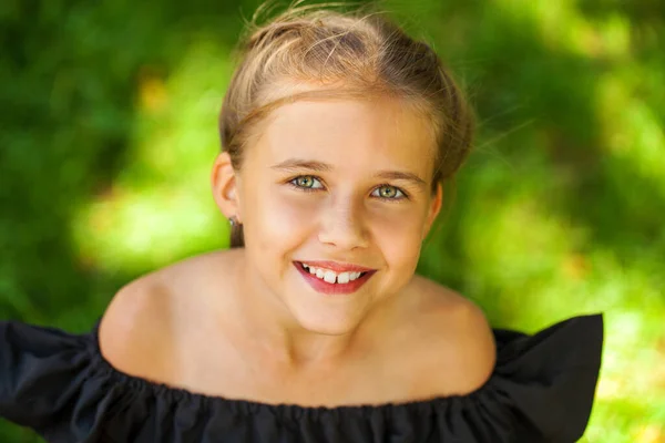 Portrait of a beautiful young blonde little girl — Stock Photo © arkusha #119716134
