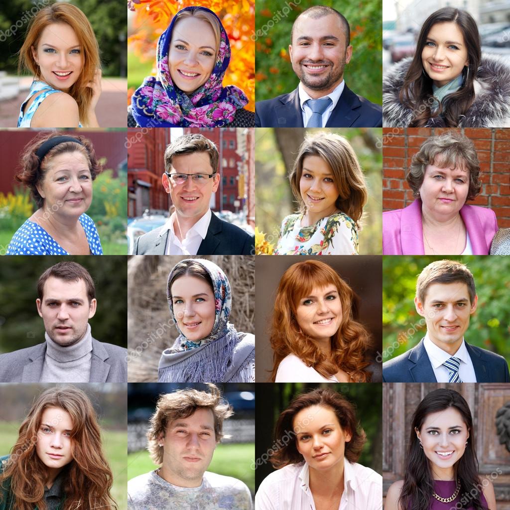 Collage, Happy people — Stock Photo © arkusha #61708361