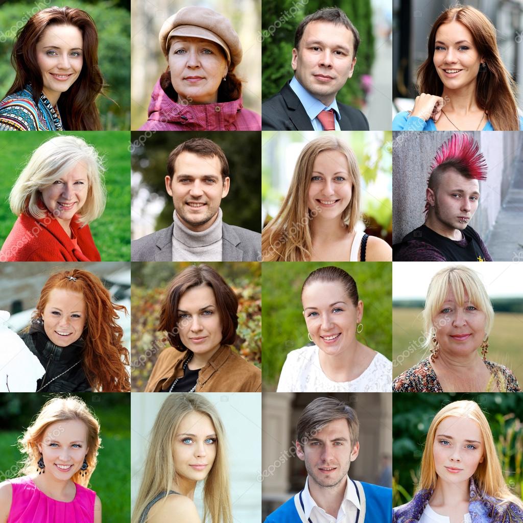 Portraits of ordinary people — Stock Photo © arkusha #61708807