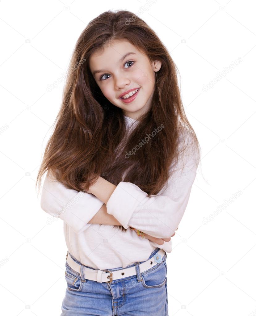 Portrait of a charming little girl smiling at camera ⬇ Stock Photo ... Portrait of a charming little girl smiling at camera ⬇ Stock Photo ...