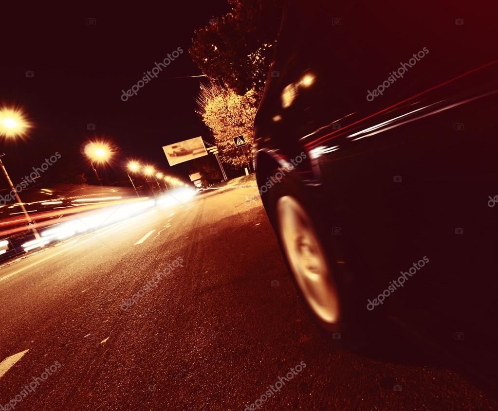 Car on highway at night Stock Photo by ©jonson 62879949