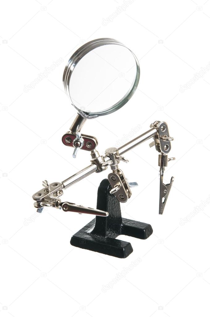 Helping Hand Magnifying Glass Stand Stock Photo by ©nanka-photo 100911648