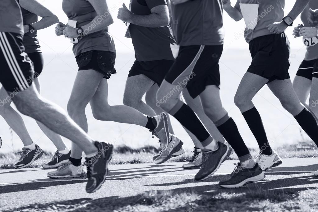 Marathon runners — Stock Photo © rihardzz #78813602