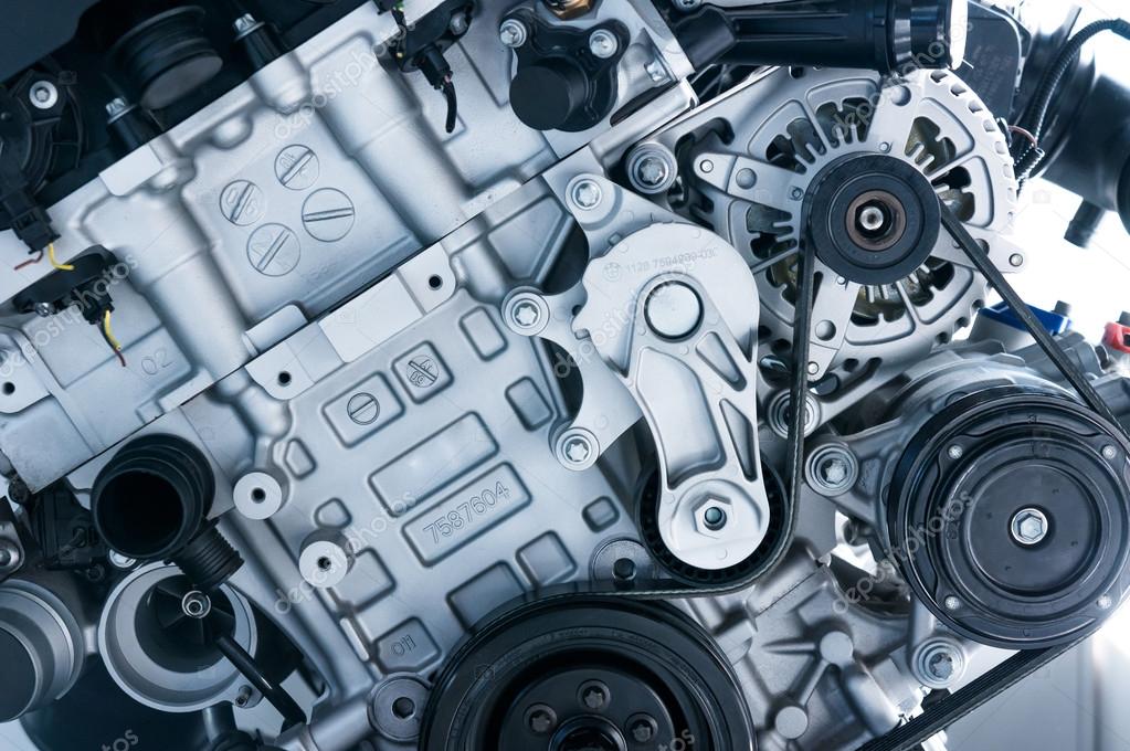 Closeup photo of a clean engine — Stock Photo © gilmanshin #103522086