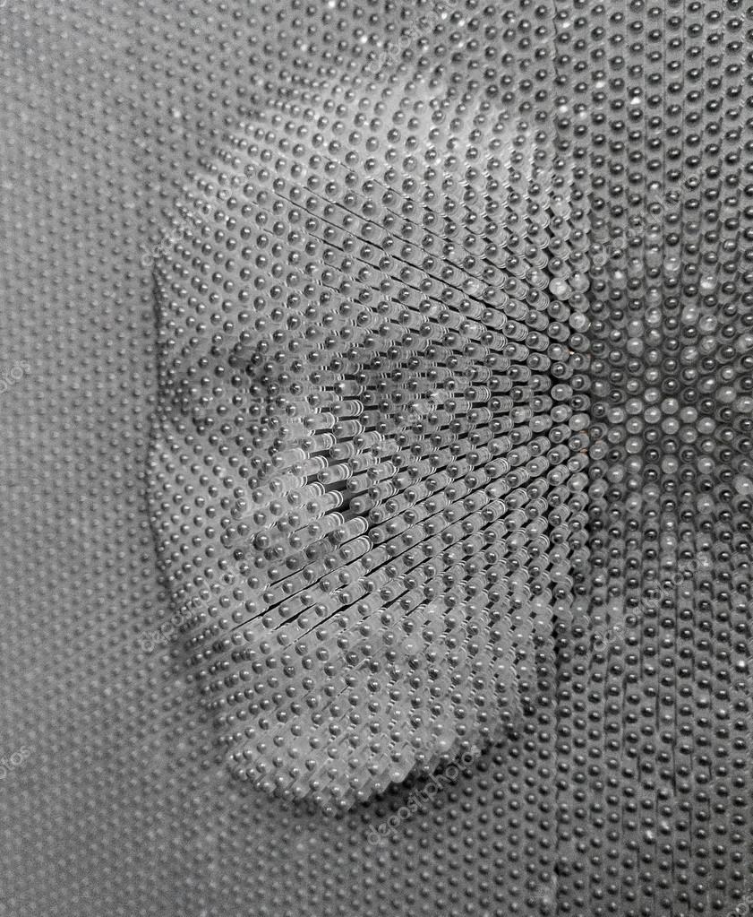 Human face made from pin board toy ⬇ Stock Photo, Image by © gilmanshin ...