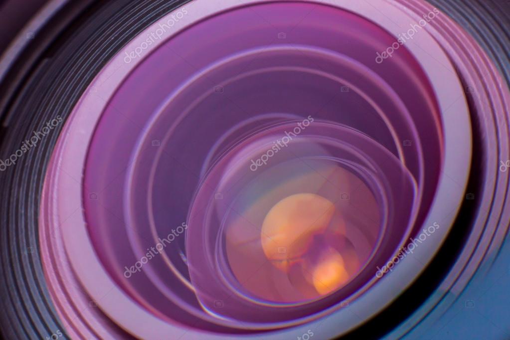 Camera lens. Close up photo — Stock Photo © gilmanshin #76701149