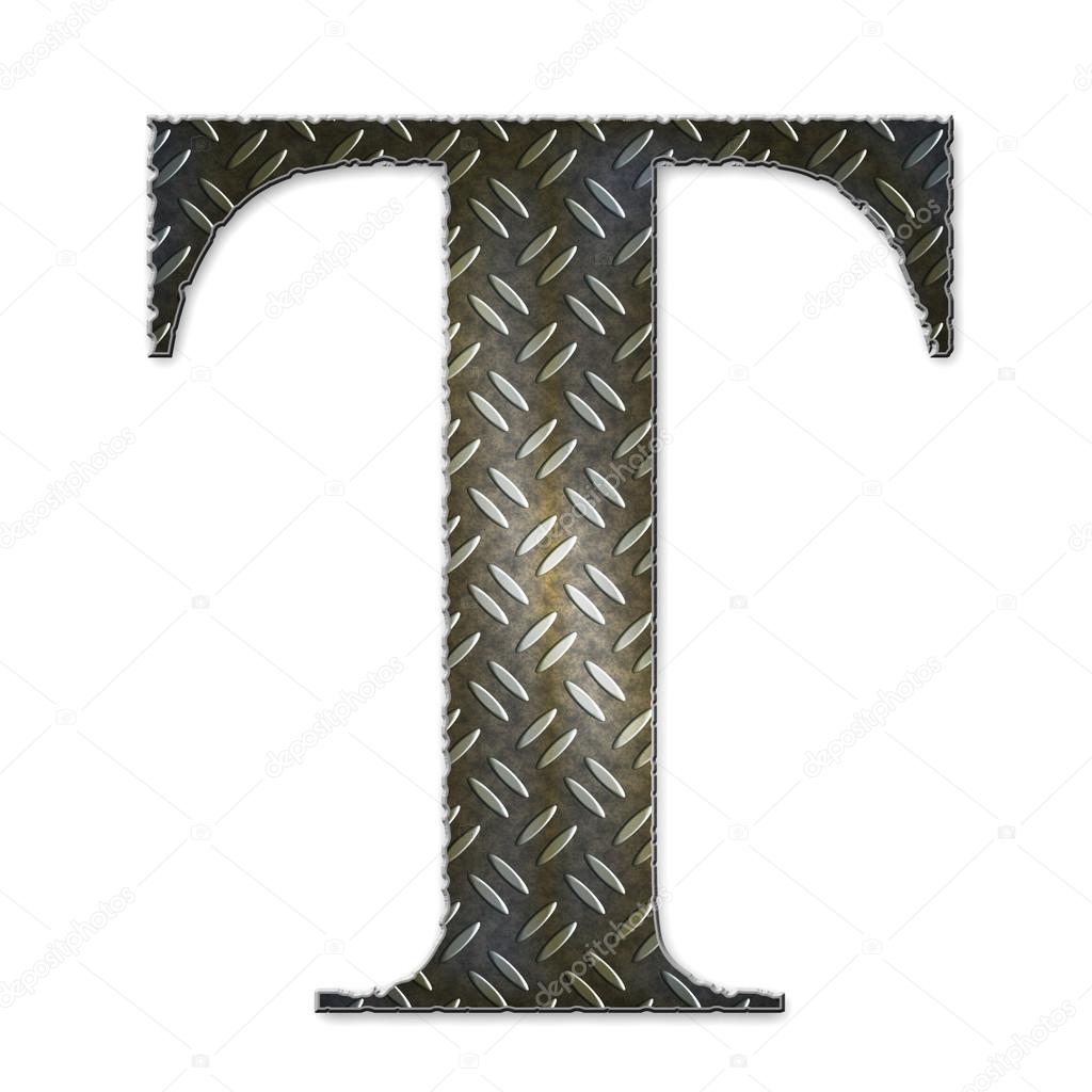 Metal alphabet symbol - T — Stock Photo © gilmanshin #80016646