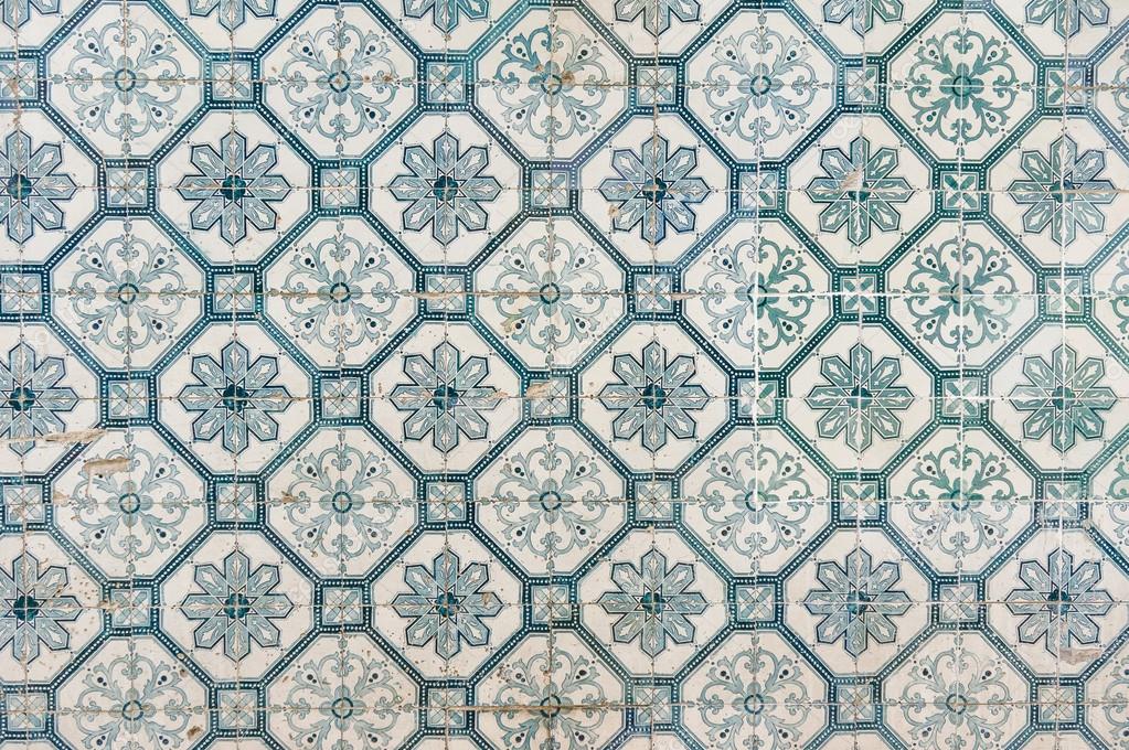 Azulejo portuguese ceramic tiles background — Stock Photo © gilmanshin ...
