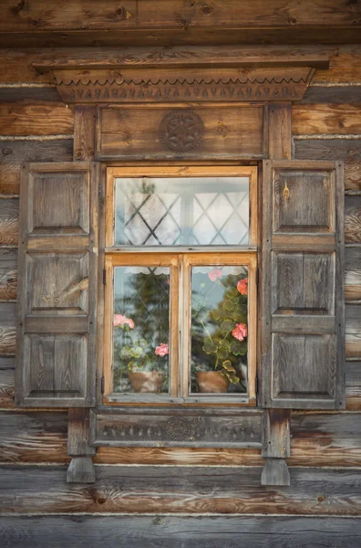 Traditional old russian window — Stock Photo © nimblewit #5625965