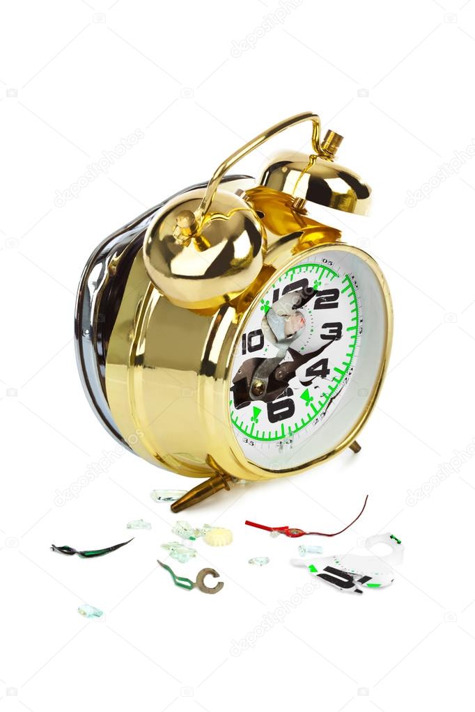 Broken alarm clock Stock Photo by ©Violin 109869410