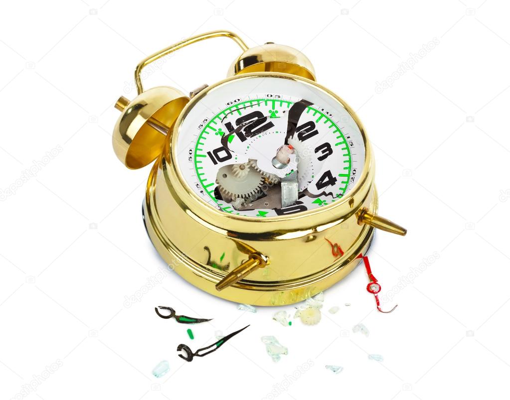 Broken alarm clock Stock Photo by ©Violin 91617808