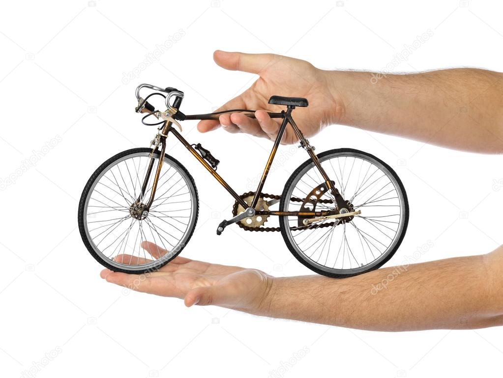 Toy bicycle isolated on white background Stock Photo by ©Violin 97729216