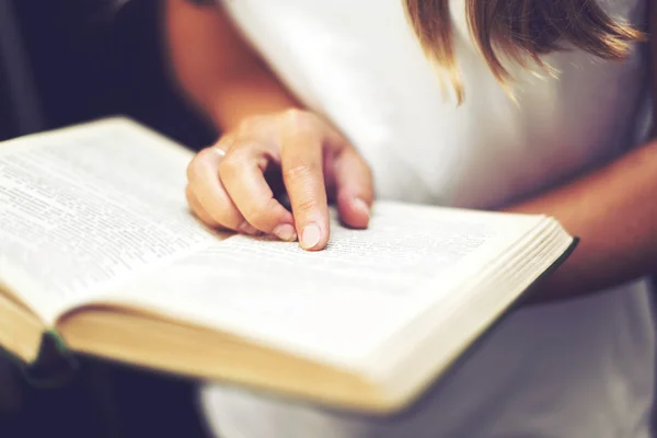 Female hands and book — Stock Photo © Olegkalina #51452539