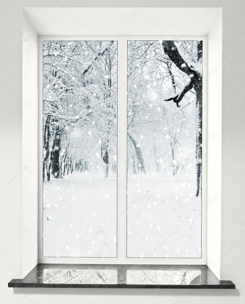 Winter in the window Stock Photo by ©Olegkalina 62690155