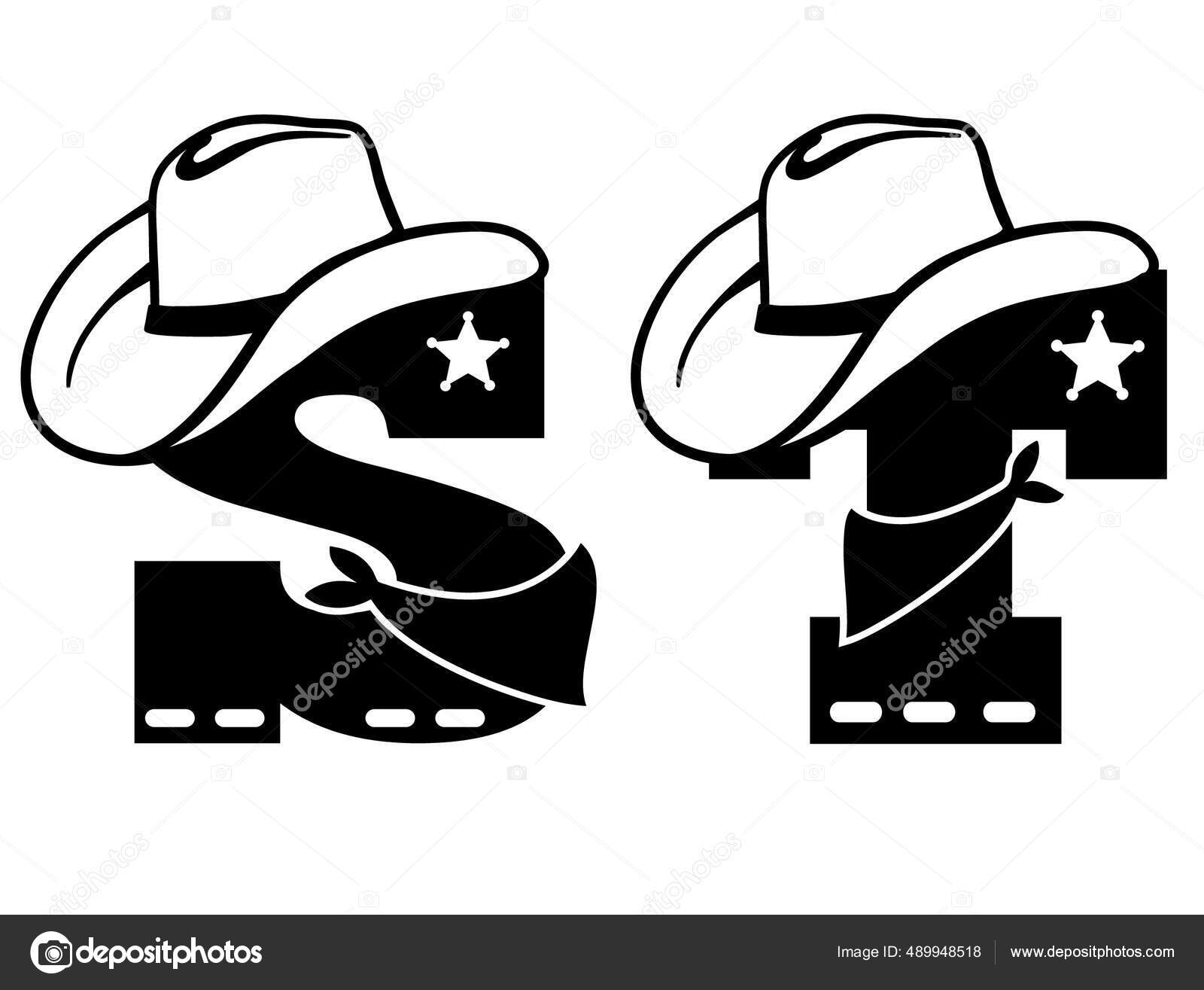 English Alphabet Black Silhouette Vector Illustration Letter Western ...