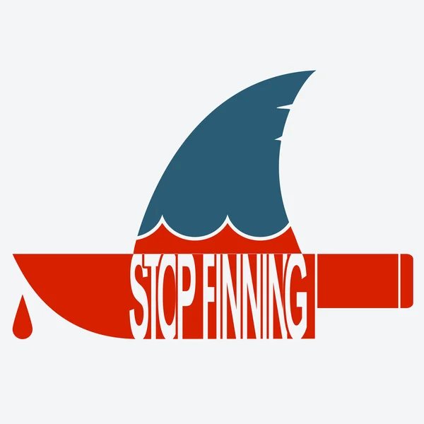 No blood shark finning soup.Vector poster illustration Stock Vector ...