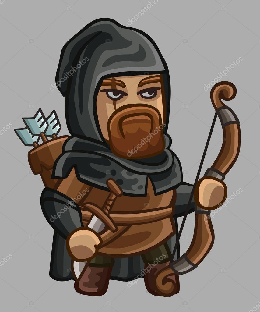 Medieval game character ranger Stock Vector Image by ©saranai #94010282