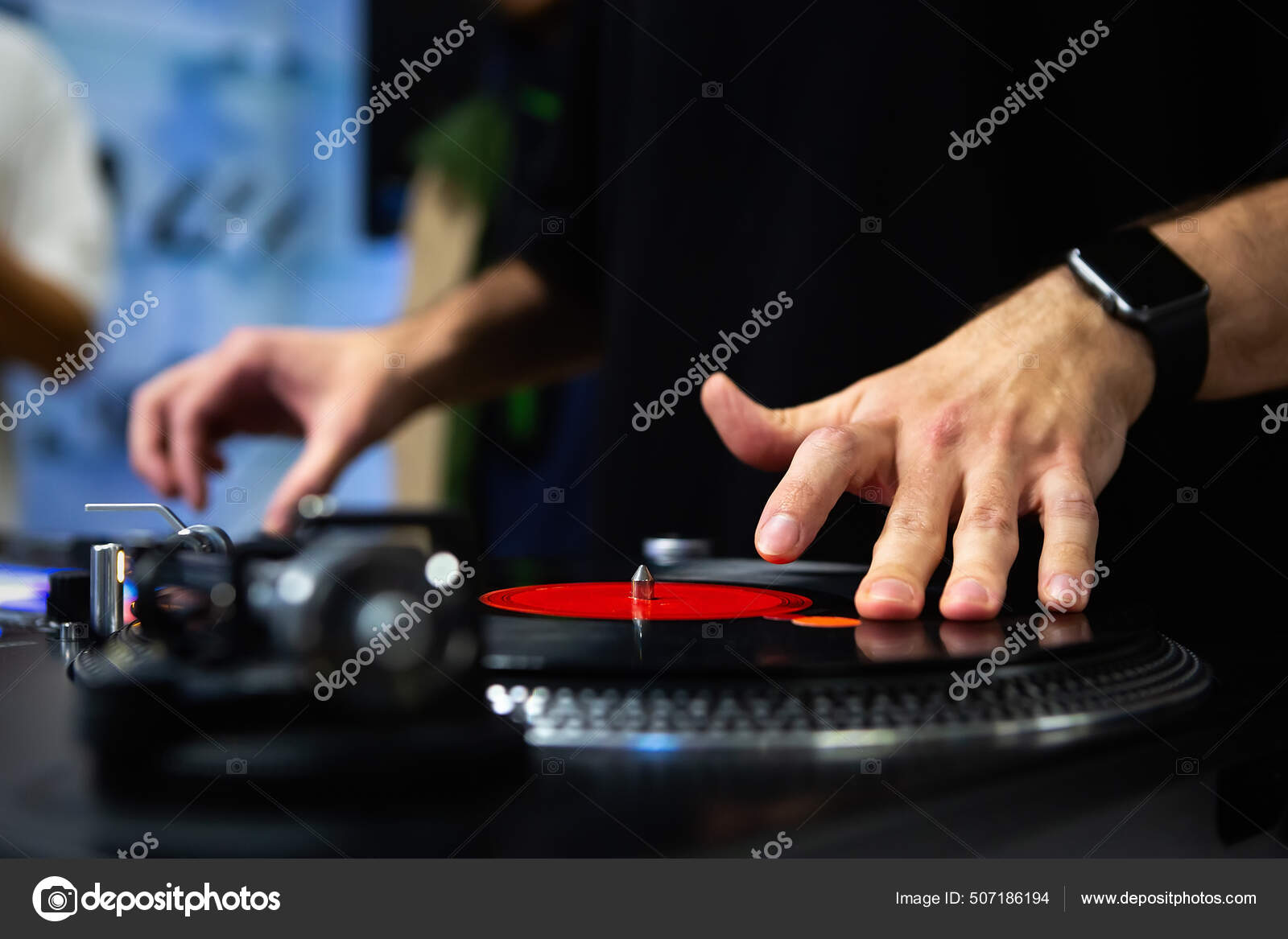 Hip Hop Scratching Vinyl Records Stage Professional Disc Jockey ...