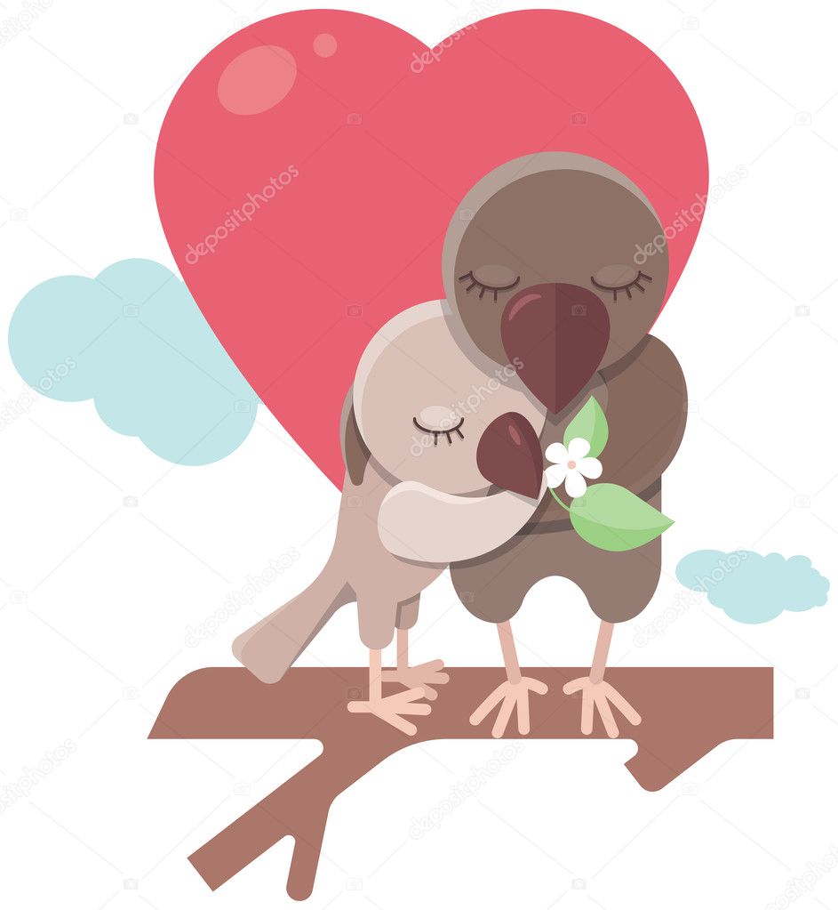 Love birds Stock Vector by ©iaRada 67558019