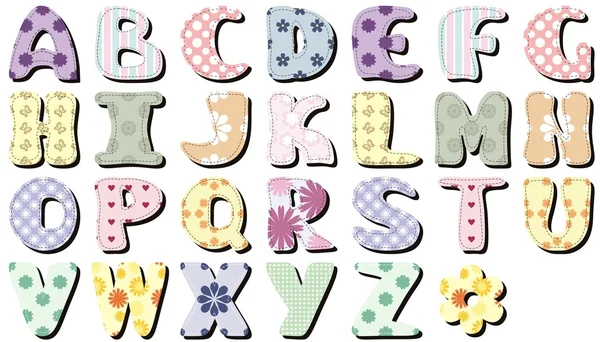 Patchwork scrapbook alphabet part 1 Stock Vector by ©kle555 13250311