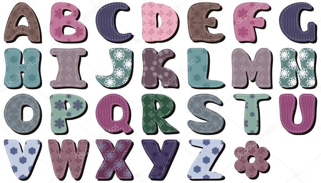 Scrapbook alphabet on white background Stock Vector Image by ©kle555 ...