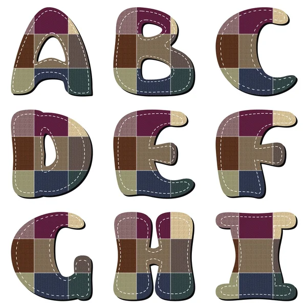 Patchwork scrapbook alphabet part 1 Stock Vector Image by ©kle555 #12256912