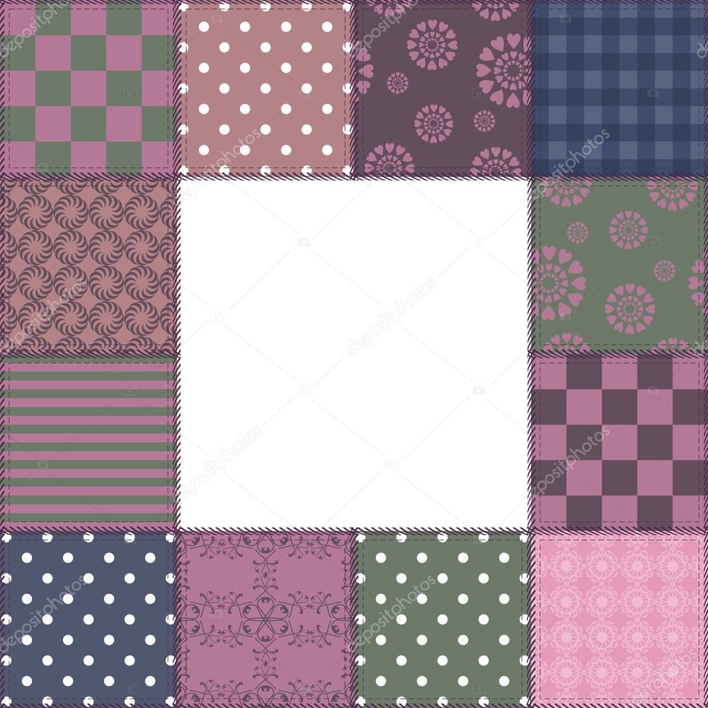 Patchwork frame with different patterns Stock Vector Image by ©kle555 ...