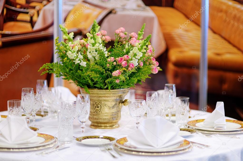 Table set for an event party — Stock Photo © MNStudio #89769010