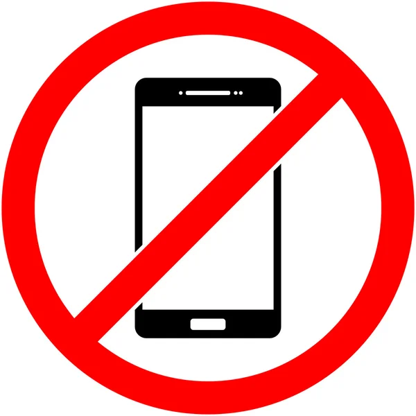 No phone, telephone prohibited symbol. Vector. — Stock Vector © denisds ...