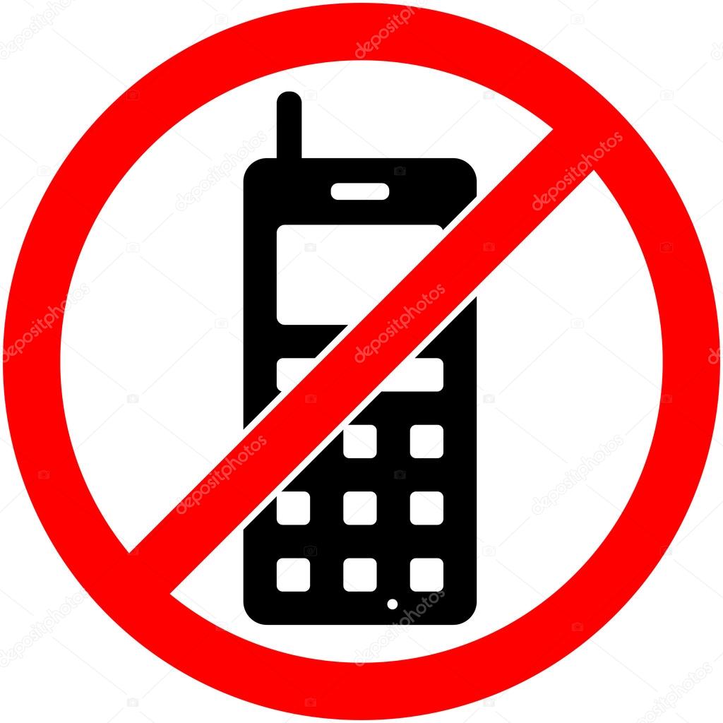 Pas de téléphone, téléphone interdit de symbole. Vector — Image ...