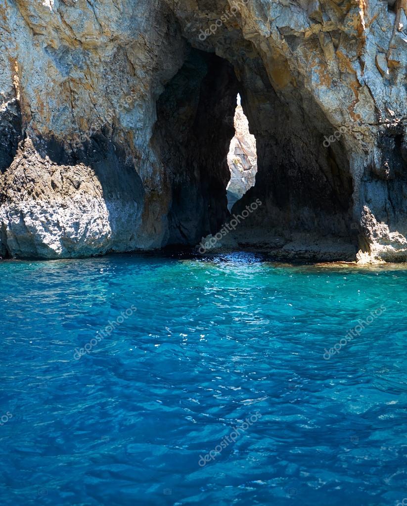 Inside Blue Grotto on south part of Malta island Stock Photo by ...