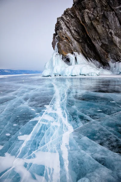 Rocks on winter Baikal lake — Stock Photo © zastavkin #52818413