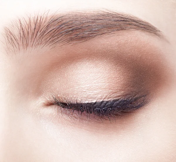 Female eye zone and brows with day makeup - Stock Image - Everypixel
