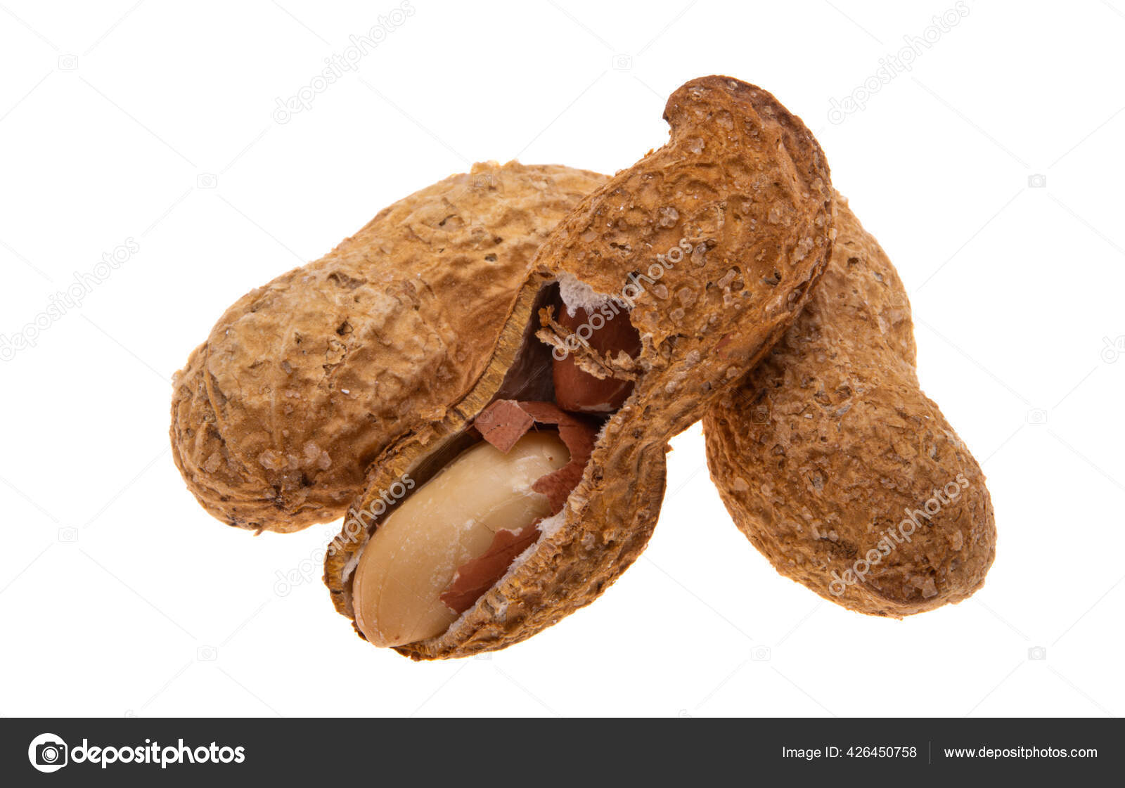 Peanuts Isolated White Background Stock Photo by ©ksena32 426450758