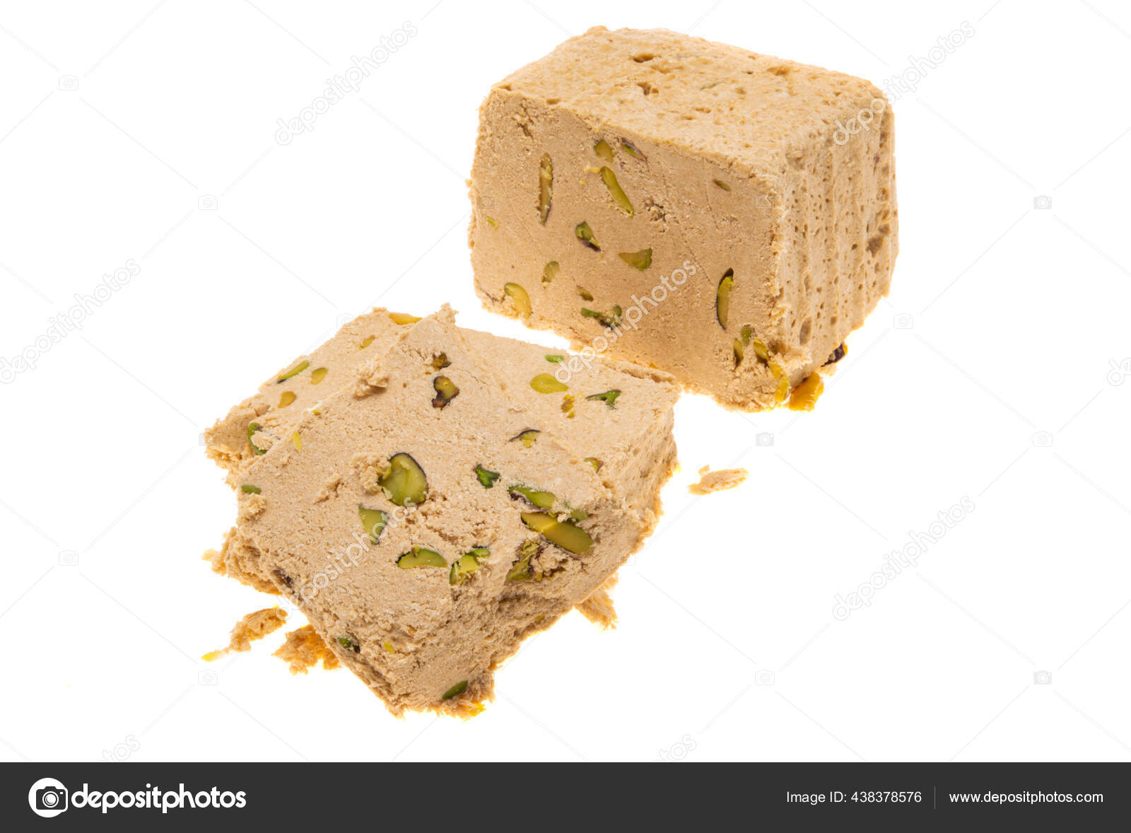 Halva Pistachios Isolated White Background Stock Photo by ©ksena32 ...