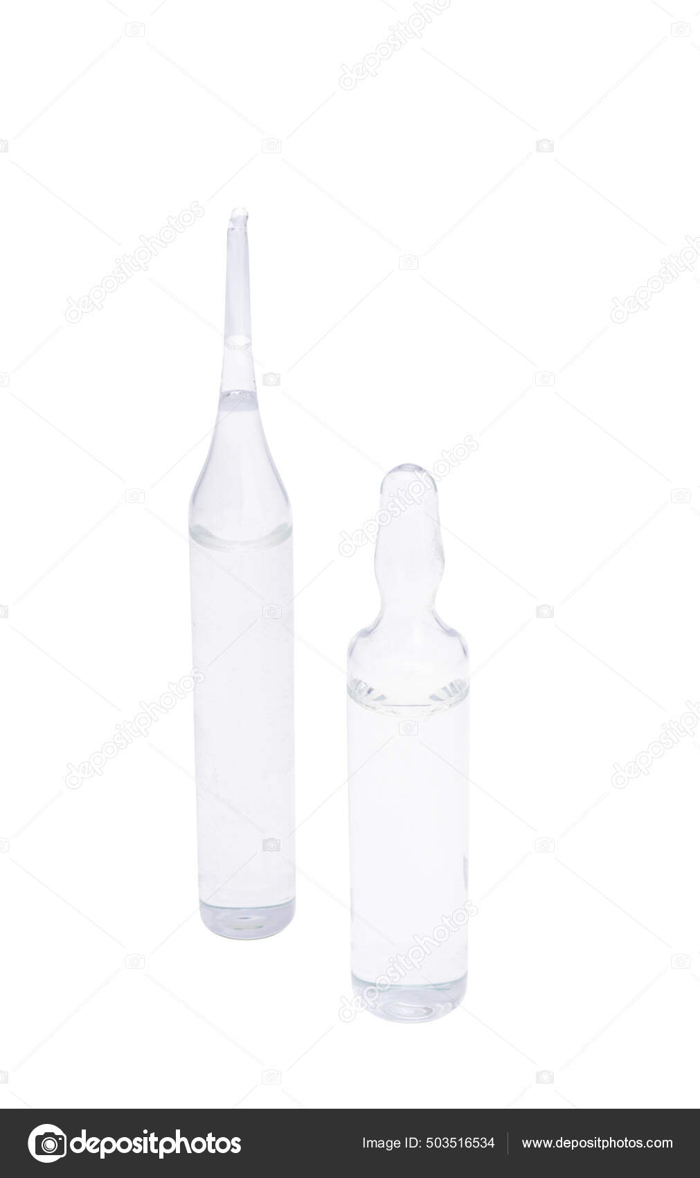 Ampolla Inyectable Aislada Sobre Fondo Blanco — Foto de stock ...