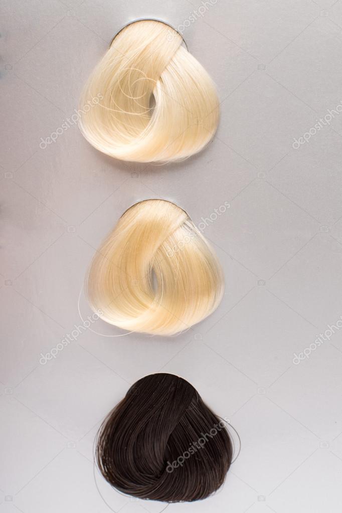 Hair samples of different colors Stock Photo by ©ksena32 53215005