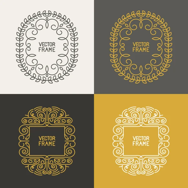 Vector set of line logo templates — Stock Vector © venimo #59864795