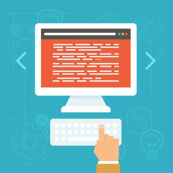 Vector software testing concept in flat style — Stock Vector © venimo ...