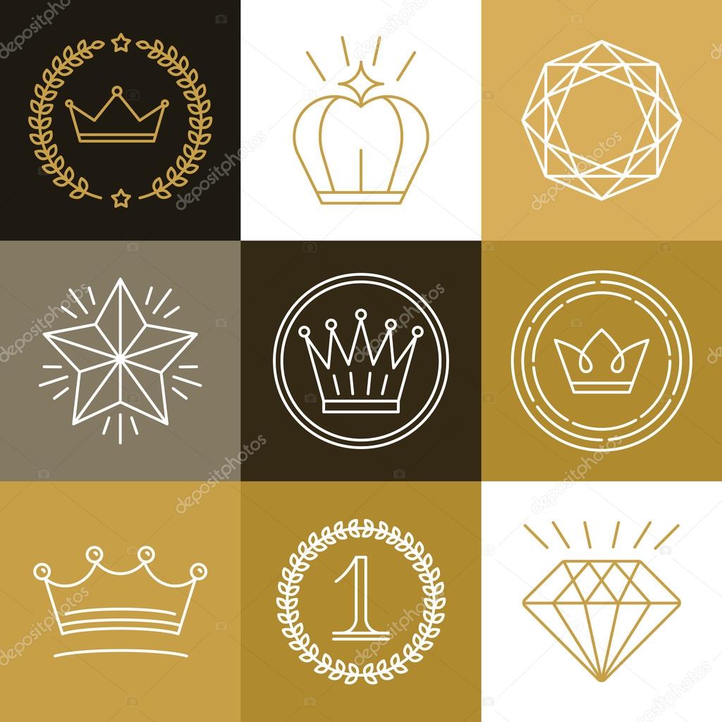 Set of linear gamification badges Stock Vector Image by ©venimo #63988161
