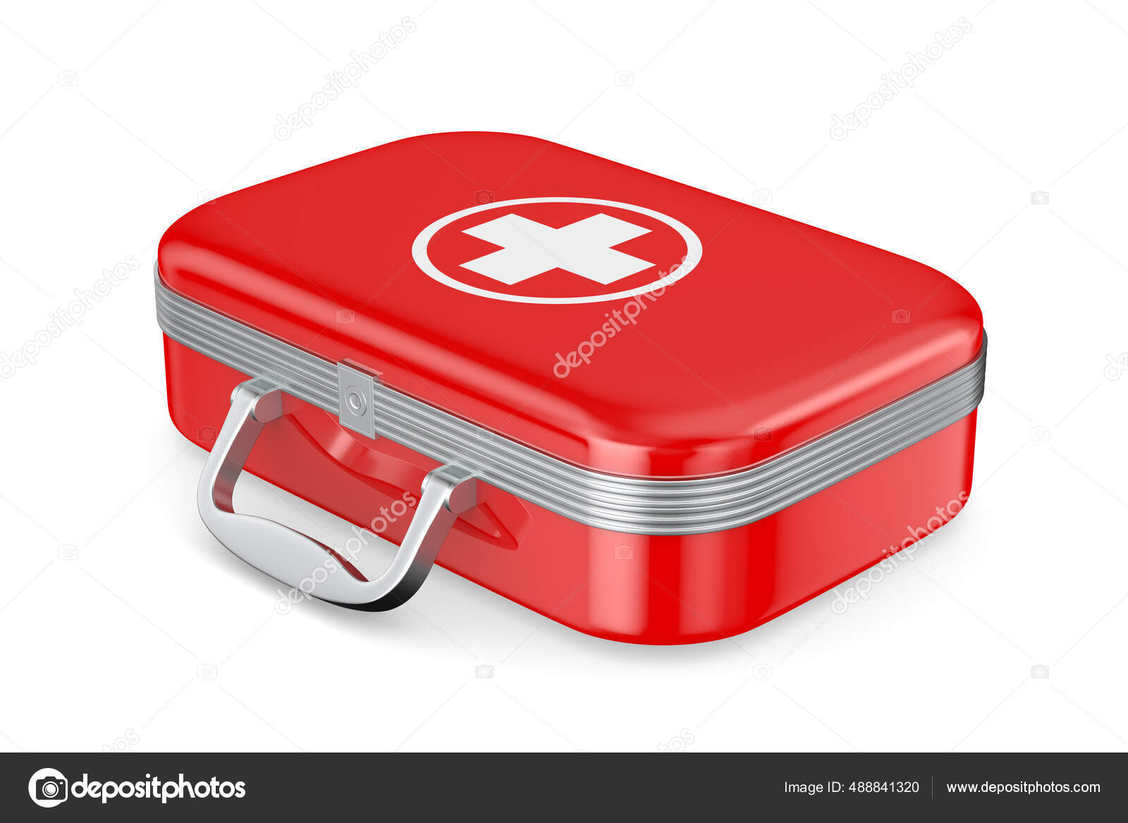 First Aid Kit White Background Isolated Illustration — Stock Photo ...