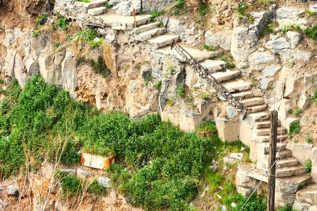 Steep trail with stone steps — Stock Photo © haveseen #112259386