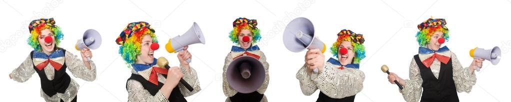Clown in various poses isolated on white — Stock Photo © Elnur_ #112246790