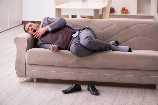 Man sleeping sofa Stock Photos, Royalty Free Man sleeping sofa Images ...