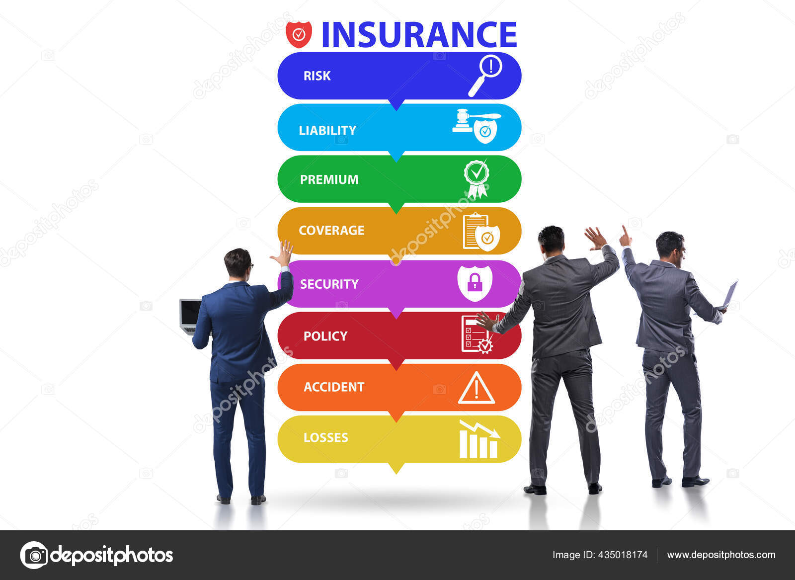 Concept of various types of insurance — Stock Photo © Elnur_ #435018174