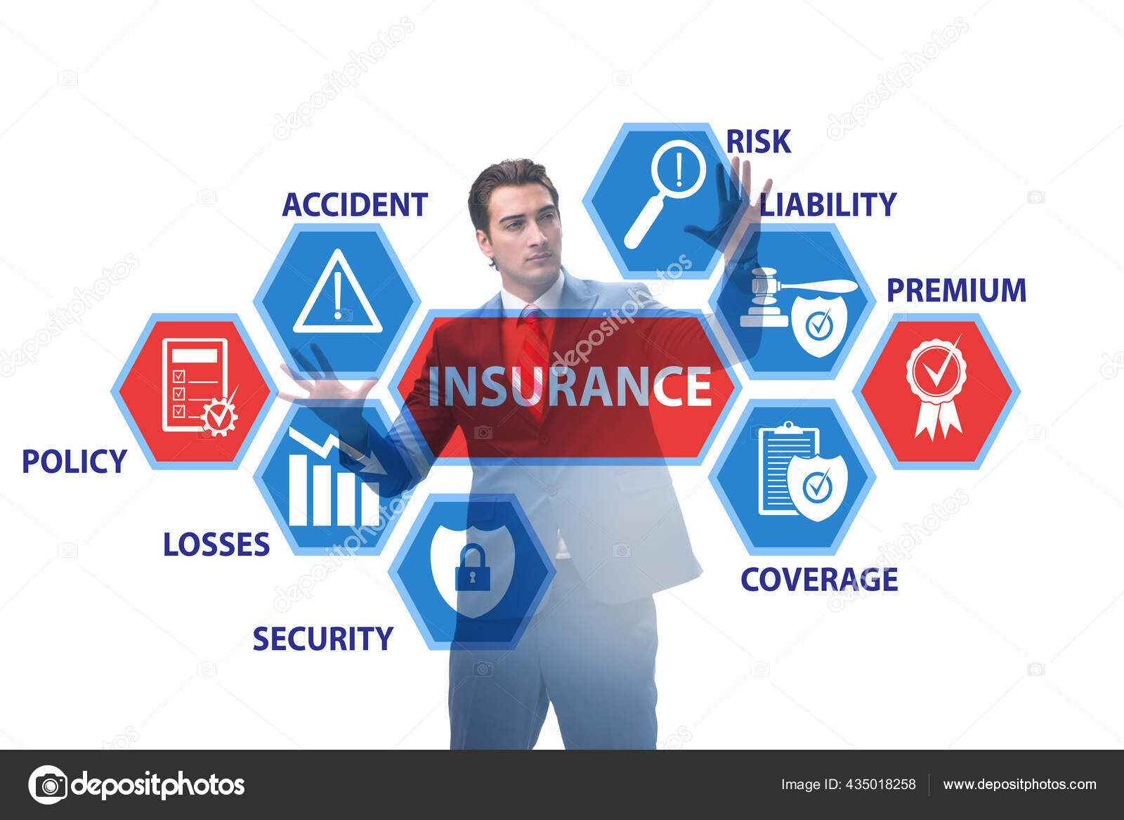 Concept of various types of insurance — Stock Photo © Elnur_ #435018258