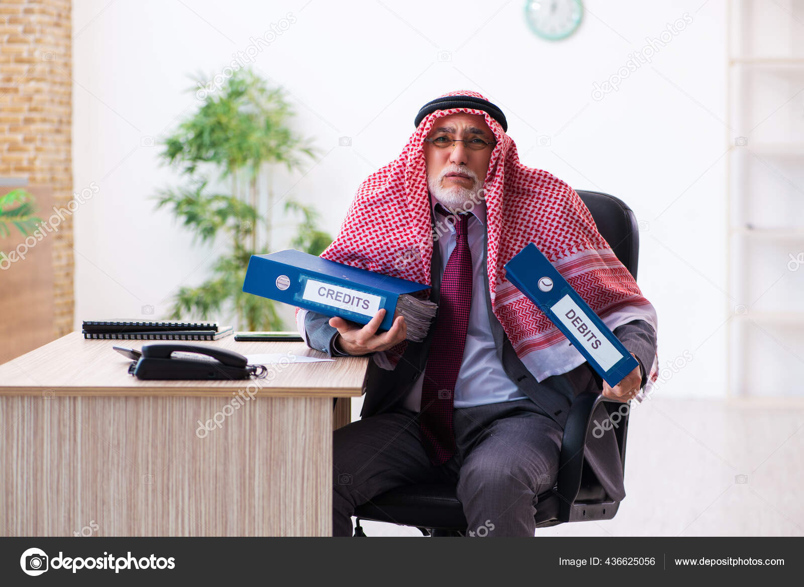 Male arab bookkeeper extremely tired with an excessive work — Stock ...