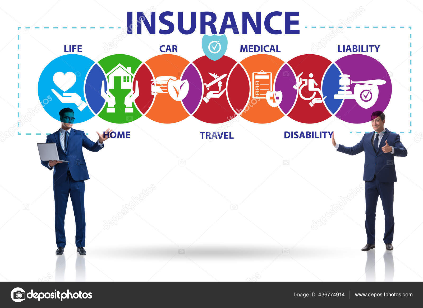 Concept of various types of insurance — Stock Photo © Elnur_ #436774914
